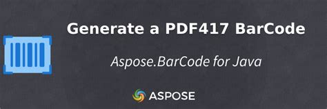 条码控件Aspose BarCode教程在 Java 中生成 PDF 条形码 IT开发者笔记 博客园