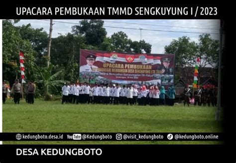 Kedungboto Bupati Kendal Resmikan TNI Manunggal Membangun Desa TMMD Sengkuyung Kodim