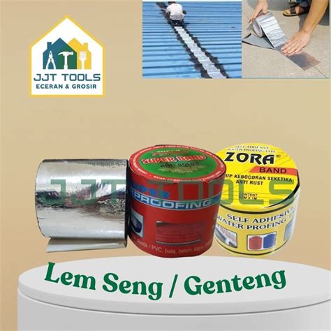 Jual Lem Seng Atap Genteng 5cmx1m Murah Merk Superzora Shopee