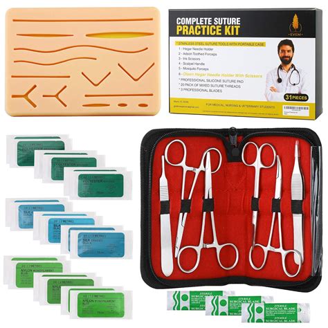 Evem Suture Practice Kit 6 Piece Set With Needle Bahrain Ubuy