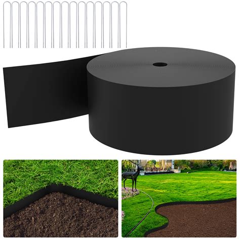 Buy 15m Flexible Plastic Lawn Edging Garden Edging 12cm Depth Lawn