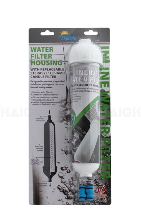 Caravan Camper Trailer Boat Inline Water Filter Housing And Ceramic Ca