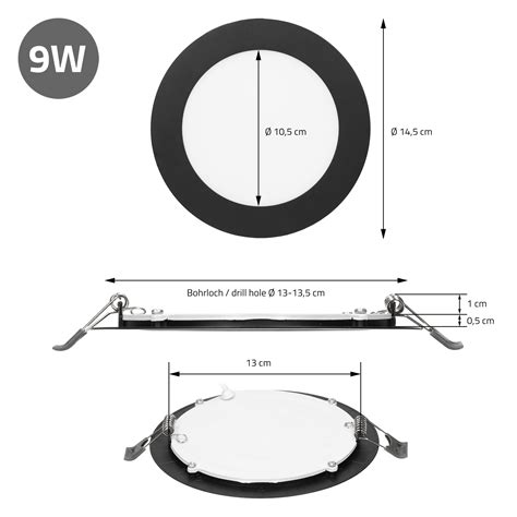 Panou Led Ultraslim Ecd Germany 9 W Rotund 145 Mm 3000 K Lumina