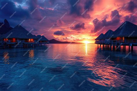 Premium Photo The Serene Allure Of Bora Boras Lagoon During A