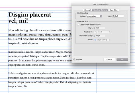 Typography Leading And Aligning To A Baseline Grid In Indesign