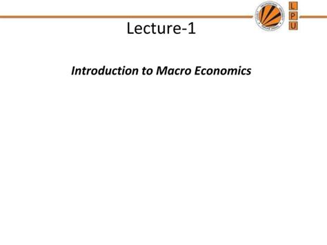 Macro Economics Ppt Pptx