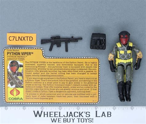 Python Viper V2 100 Complete Gi Joe 1989 Hasbro Vintage Action