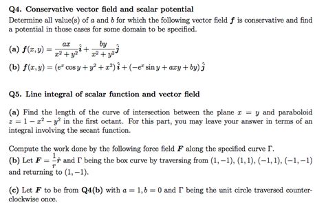 solved q4 conservative vector field and scalar potential