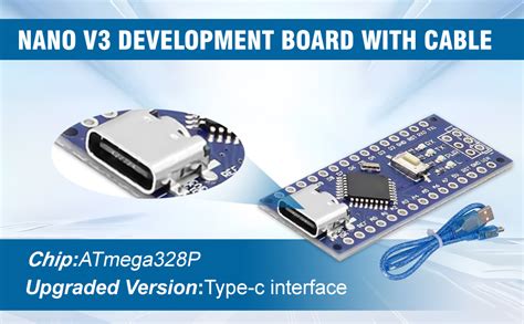 Amazon Com AYWHP 3PCS Nano V3 0 Board With Cable ATmega328P CH340G Chip 5V 16M