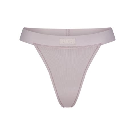 Cotton Rib Thong Oyster