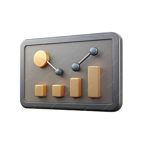 3d bar chart with line graph and data points premium ai generated vector