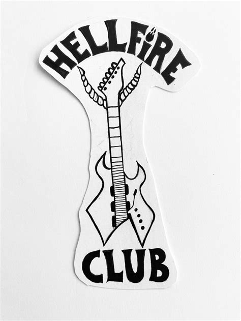 Stranger Things Season 4 Eddie Munson Hellfire Club Tattoo Design