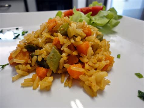 Di Rio De Dois Chefes De Cozinha Arroz Integral Vagem E Cenoura