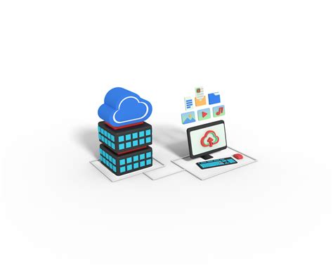 D Illustration Of Server Cloud Storage Png