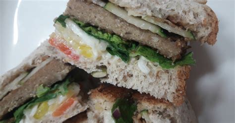 암예방레시피 귀리버섯패티를 이용한 채식 샌드위치