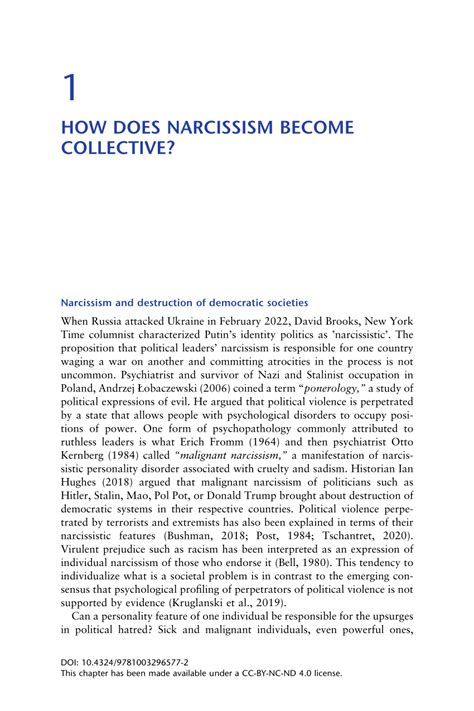 Pdf How Does Narcissism Become Collective