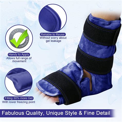 Buy REVIX Ankle Ice Pack Wrap For Injuries Reusable Gel Foot Cold Pack For Pain Relief Cold