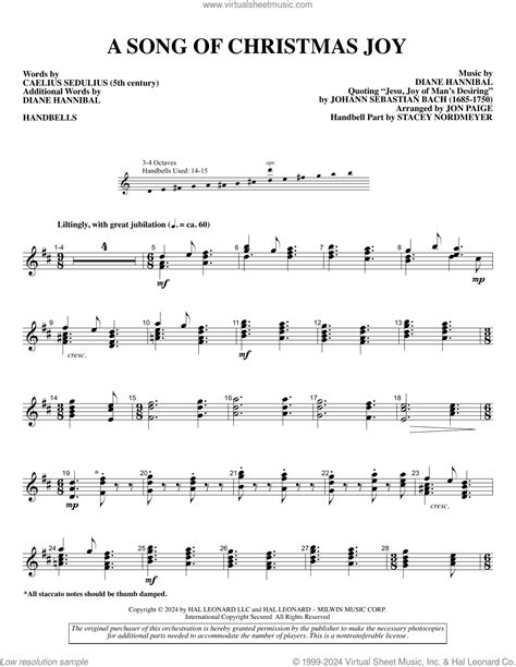 A Song Of Christmas Joy Arr Jon Paige Sheet Music For Orchestraband