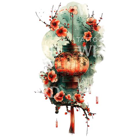 Traditional Japanese Lantern Tattoo Design Tattoos Wizard Designs