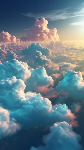 Una puesta de sol sobre las nubes con el sol poniéndose detrás de ellos