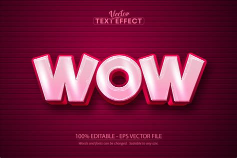 Wow Text Effect Editable Cartoon Style Graphic By Mustafa Beksen