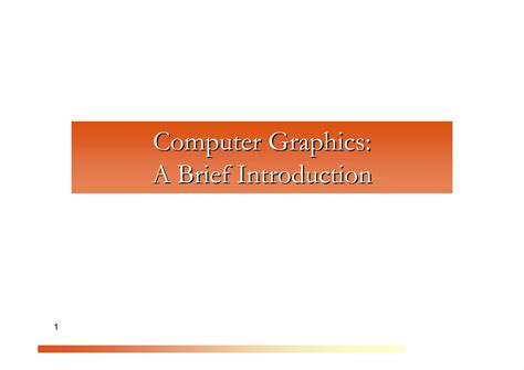 Computer Graphics Brief Tutorial Pdf