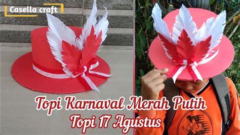 CARA MEMBUAT TOPI KARNAVAL MERAH PUTIH DARI KARDUS BEKAS TOPI 17