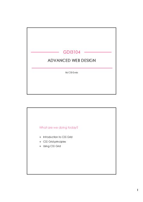 Lecture Web Design Slide And Notes Lecture Css Grids Gdi