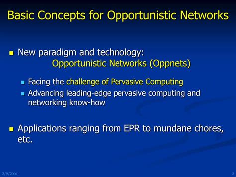 Ppt Opportunistic Networks The Concept And Research Challenges