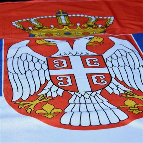 ZASTAVA SRBIJE DRŽAVNA spoljna unutrašnja 120x80cm poliester