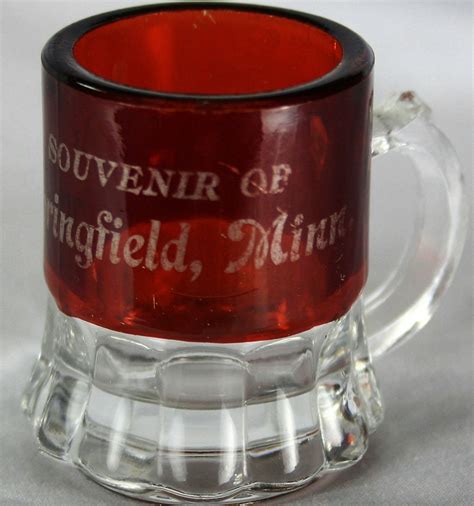 Ruby Flash Glass Souvenir Mug Collectors Weekly