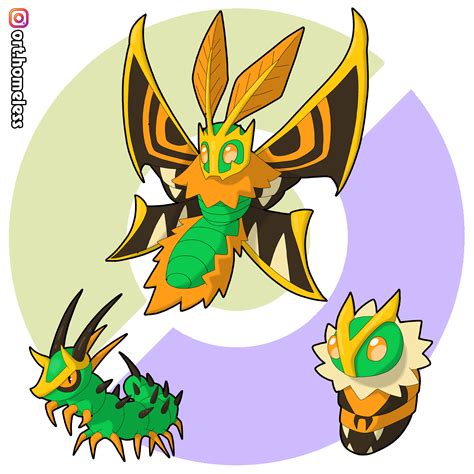 I Designed A Pseudo Legendary Bug Dragon Fakemon Line Based On The