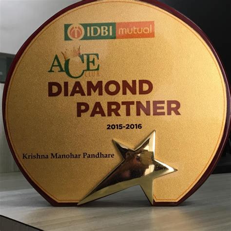 I Am Happy To Share That I Have Received The Idbi Mutual Ace Diamond