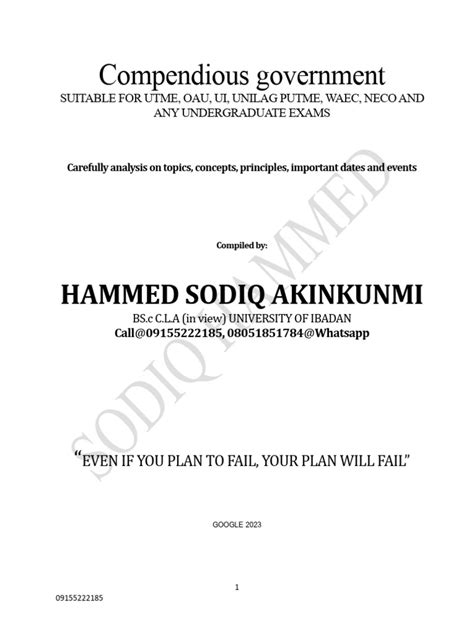 The Compendious Government Print Pdf Separation Of Powers Communism