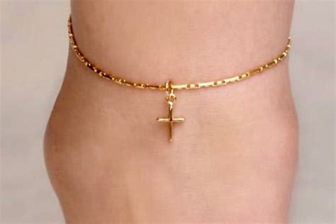 Cross Anklet Anklet Gold Anklet Anklets Ankle Chain Religious Jewelry Ankle Bracelet Anklets For