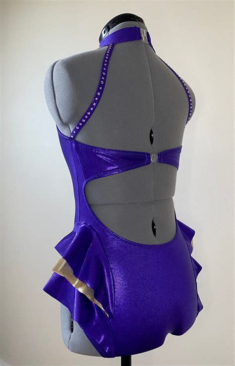Customisable Deep V Neck Leotard Halterneck Frilly Circus Etsy
