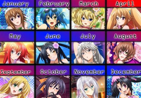 Waifu Tower On Twitter Rt Waifuwaifus Your Birth Month Is Your Dxd