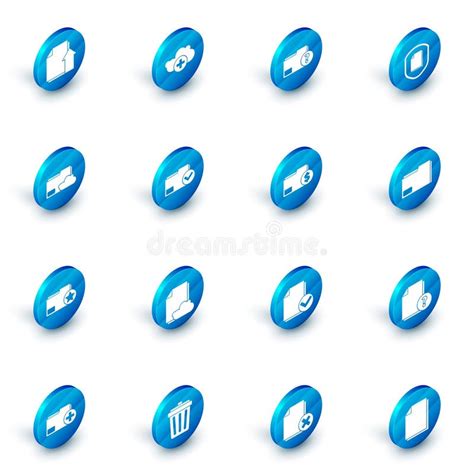 Set Add Cloud Unknown Document Folder Document Protection Concept Cloud Storage Text With