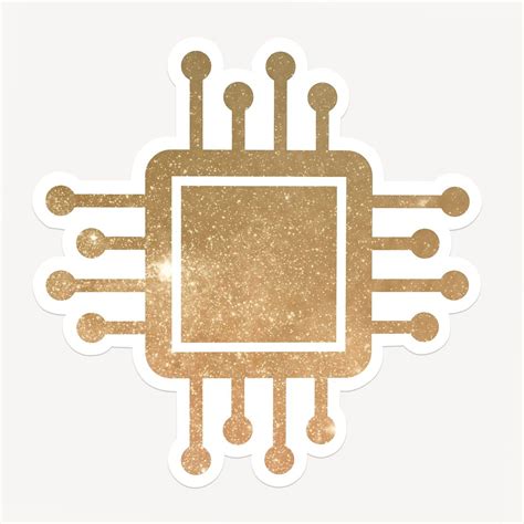 Computer Chip Sticker Technology Graphic Premium PSD Rawpixel