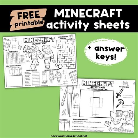 Minecraft Activity Sheets Artofit