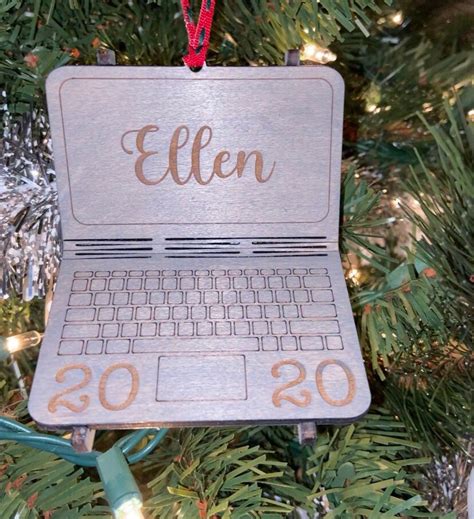 Laptop Christmas Ornament Computer Ornament E Learning Etsy