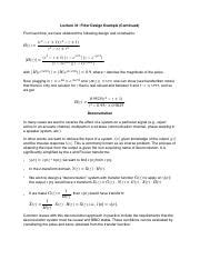 ECE Lecture Pdf Lecture Filter Design Example Continued From Last Time We Have