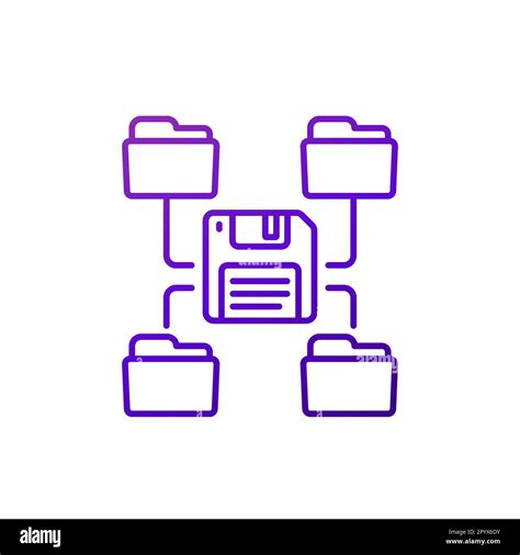Folders For Backup Line Icon Vector Stock Vector Image Art Alamy