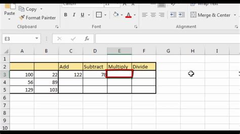 Math Excel Worksheets