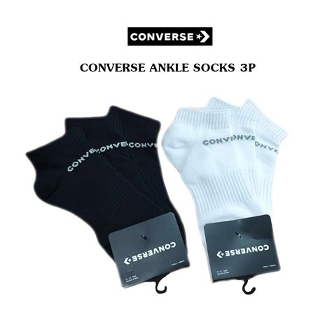 [ลด30 เก็บโค้ด 2509fashdd] Converse Ankle Socks ถุงเท้า คอนเวิร์ส แท้