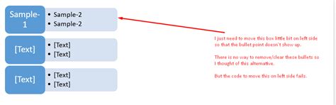 Powerpoint Vba Move Chldnode Of Vertical Block List To The Left