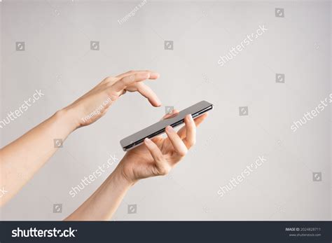 Use Mobile Apps Scroll Smartphone Female Stock Photo Shutterstock