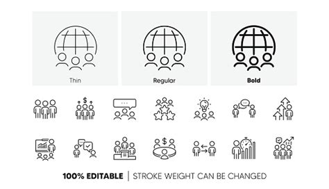 회의 라인 아이콘이 설정되었습니다 회의 세미나 토론 교실 팀 일 및 사업 아이디어 선 아이콘 벡터 계획에 대한 스톡 벡터 아트 및 기타 이미지 Istock