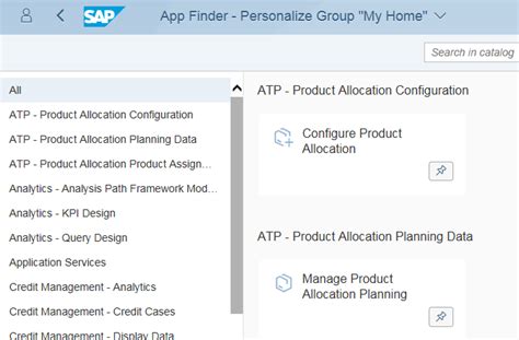 Personalize Fiori Launchpad Tile Group Using App Finder Personalised