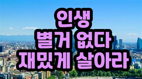 인생 별거 없다 재밌게 살아라 Youtube